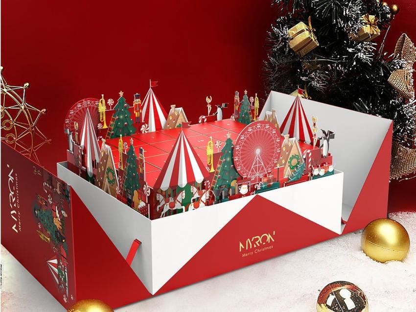 Creative christmas music calendar box design attention points | Legendary11